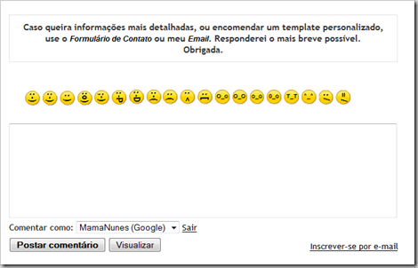 Emoções Compartilhadas – Smiles (Emoticons) Nos Comentários Blogger ...
